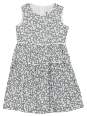 IL GUFO Sleeveless Floral Print Dress - Grey