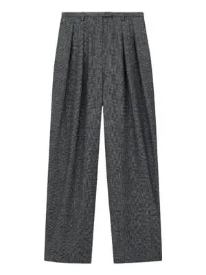 EMPORIO ARMANI Emporio Armani Pleated Check Flannel Trousers