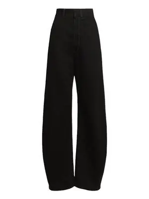 LEMAIRE High-waisted Curved Denim Jeans - Black