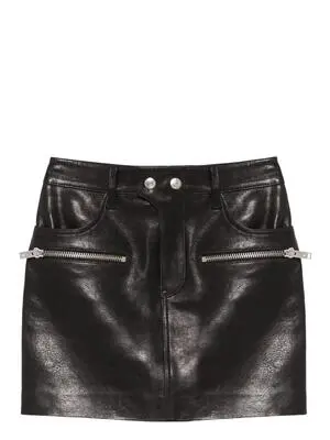 ANINE BING Steel Mini Skirt - Black