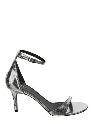 Isabel Marant Étoile Ailisa 80mm Snakeskin Leather Stiletto Sandals - Black