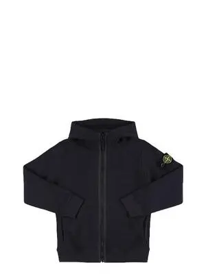 Stone Island Cotton Sweatshirt Hoodie - Blue