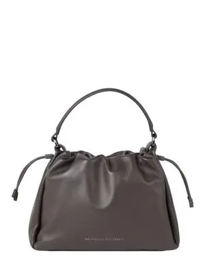 Brunello Cucinelli Mellow Small Bucket Bag - Brown