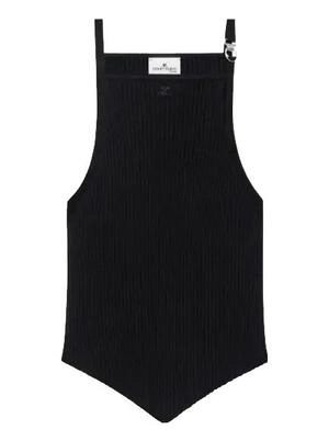 COURREGES Courreges Ribbed Pointy Buckle Tank Top