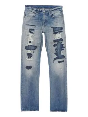 Acne Studios Mended Denim Jeans - Gray