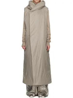 RICK OWENS Rick Owens Drkshdw Hooded Satin Coat