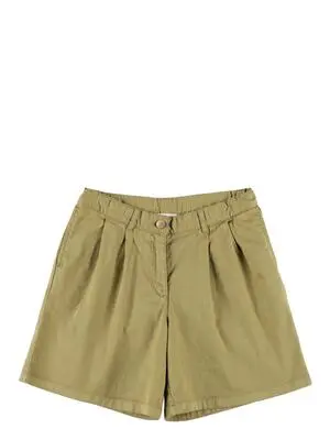 Bonpoint Eliska Pleated Bermuda Shorts - Vert Bronze