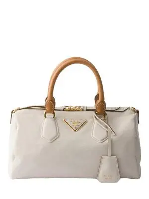 Prada Evasion Small Leather Top-handle Bag - White