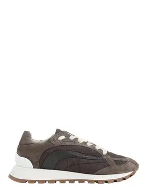 Brunello Cucinelli Embellished Lace-up Sneakers - Multicolor