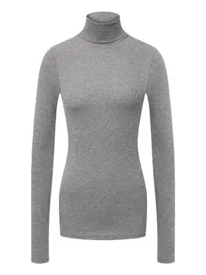 Polo Ralph Lauren Ribbed High Neck Pullover - Gray