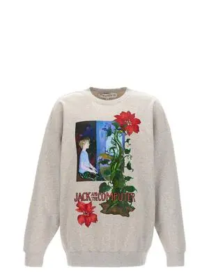 J.W.ANDERSON Jw Anderson Graphic Printed Drop Shoulder Sweatshirt - Grey