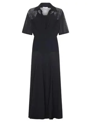 VICTORIA BECKHAM Victoria Beckham Plunging V-Neck Knitted Maxi Dress