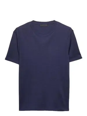 Prada Cashmere And Silk T-shirt Blue