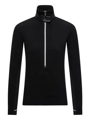 MONCLER Moncler Half-Zip Polo Neck Long Sleeve Top