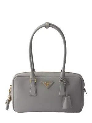 Prada Small Saffiano Leather Top-handle Bag - Cloudy Gray