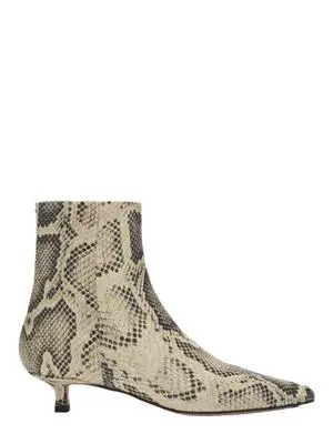 AeydĒ Sofie Snakeskin-effect Ankle Boots - Nude