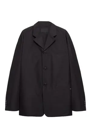 Prada Single-breasted Technical Cotton Jacket - Black
