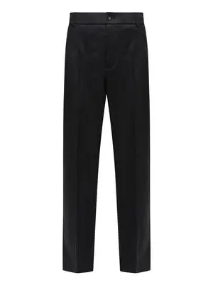 Moncler Tailored Pants With Elastic Waistband - Black