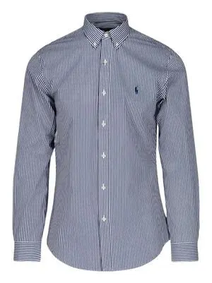 Polo Ralph Lauren Stripe-print Long-sleeved Shirt - Gray