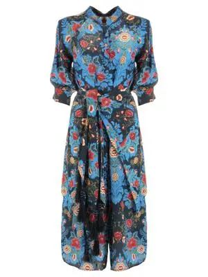 Farm Rio Floral Pattern Dress - Multicolor