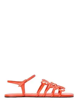 Loewe Loewe Petal Anagram Sandal In Calfskin Orange