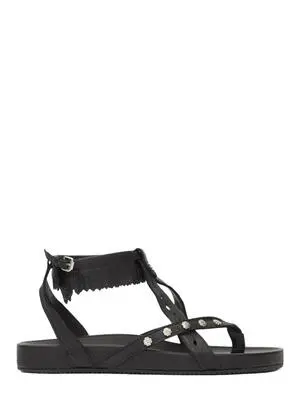 Isabel Marant Étoile Silya Studded Gladiator Sandals - Black