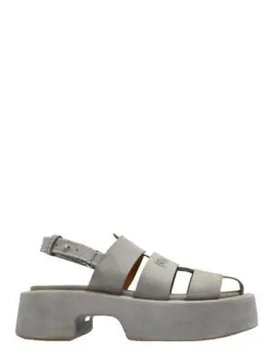 J.W.ANDERSON Round Toe Flat Sandals - Grey