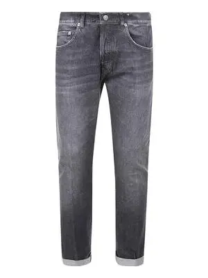 DONDUP Dondup Slim-Fit Jeans With Curled Edge And Five-Pocket Design Gray