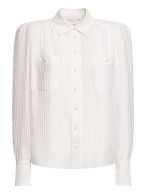 Alessandra Rich Button-front Jacquard Shirt - White