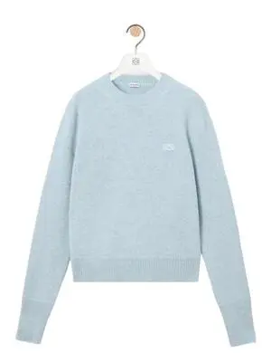 LOEWE Loewe Wool Crew Neck Sweater With Embroidered Double L Logo