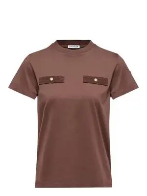 MONCLER Cotton T-Shirt With Mock Pockets