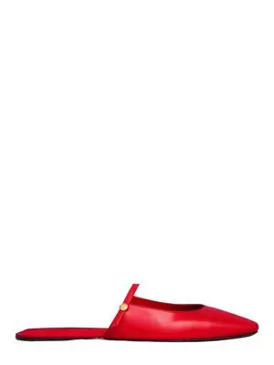 Celine Macaron Mule In Goatskin - Hyper Red