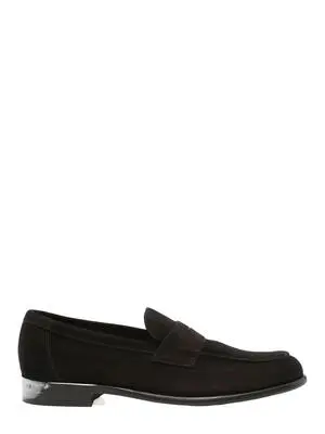 DOUCAL'S Round Toe Loafers - Brown