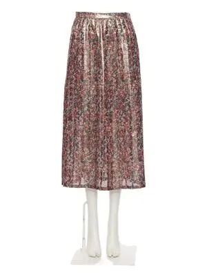 Valentino Garavani Floral Print Pleated Midi Skirt - Multicolor