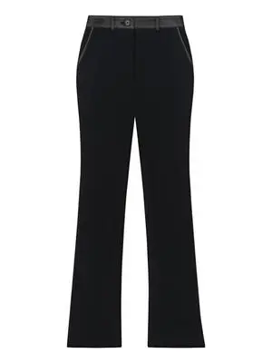 Nanushka Slim-leg Fine-ribbed Trousers - Black