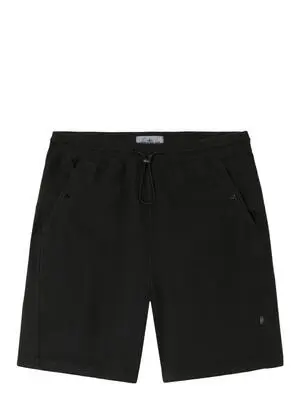 Stone Island Bermuda Shorts With Logo Detail - Black