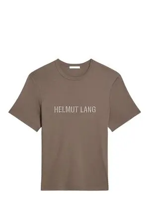 Helmut Lang Embroidered-logo T-shirt Olive