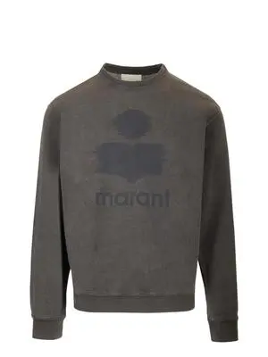 Isabel Marant Étoile Mikoy Logo Printed Sweatshirt - Grey