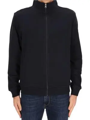 Woolrich Zip-up Casual Jacket With Stand Collar - Black