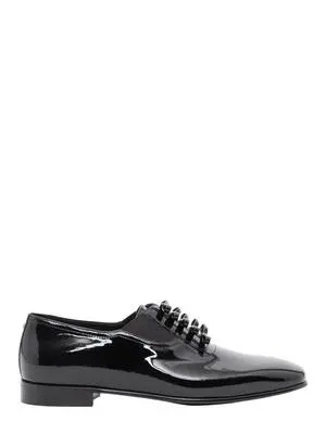 Valentino Garavani Patent Leather Vlogo Formal Shoes - Black