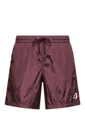Moncler Logo Swim Shorts - Red