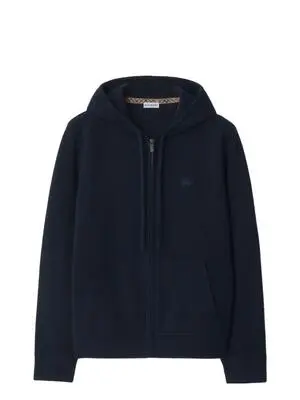 Burberry Burberry EKD Embroidered Zip-Up Hoodie Navy