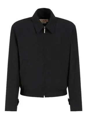 Marni Zipped Bomber Jacket - Black