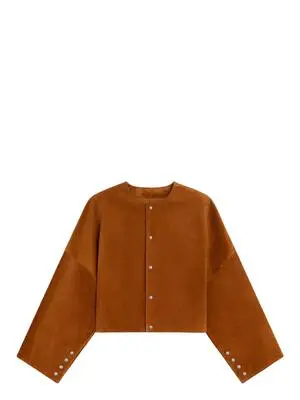 Celine Suede Cardigan Jacket - Mountain