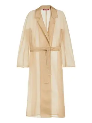 MAX MARA Max Mara Studio Sheer Silk Organza Wrap Coat