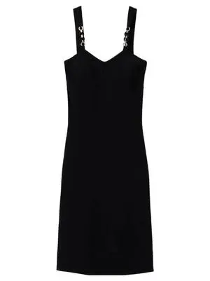 TWINSET Jewel-straps Knit Midi Dress - Black