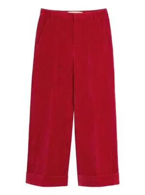 Valentino Garavani Belt Loops Wide-leg Slacks - Red