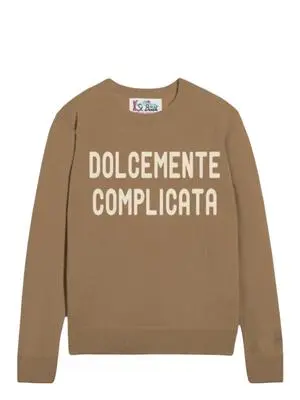 MC2 SAINT BARTH Crew Neck Sweater With Ribbed Details - Brown
