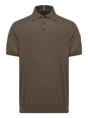 MONCLER Logo Cotton Knit Polo