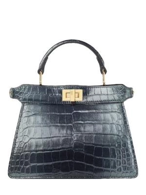 Fendi Peekaboo Iseeu Petite Glitter-effect Crocodile Bag - Blue